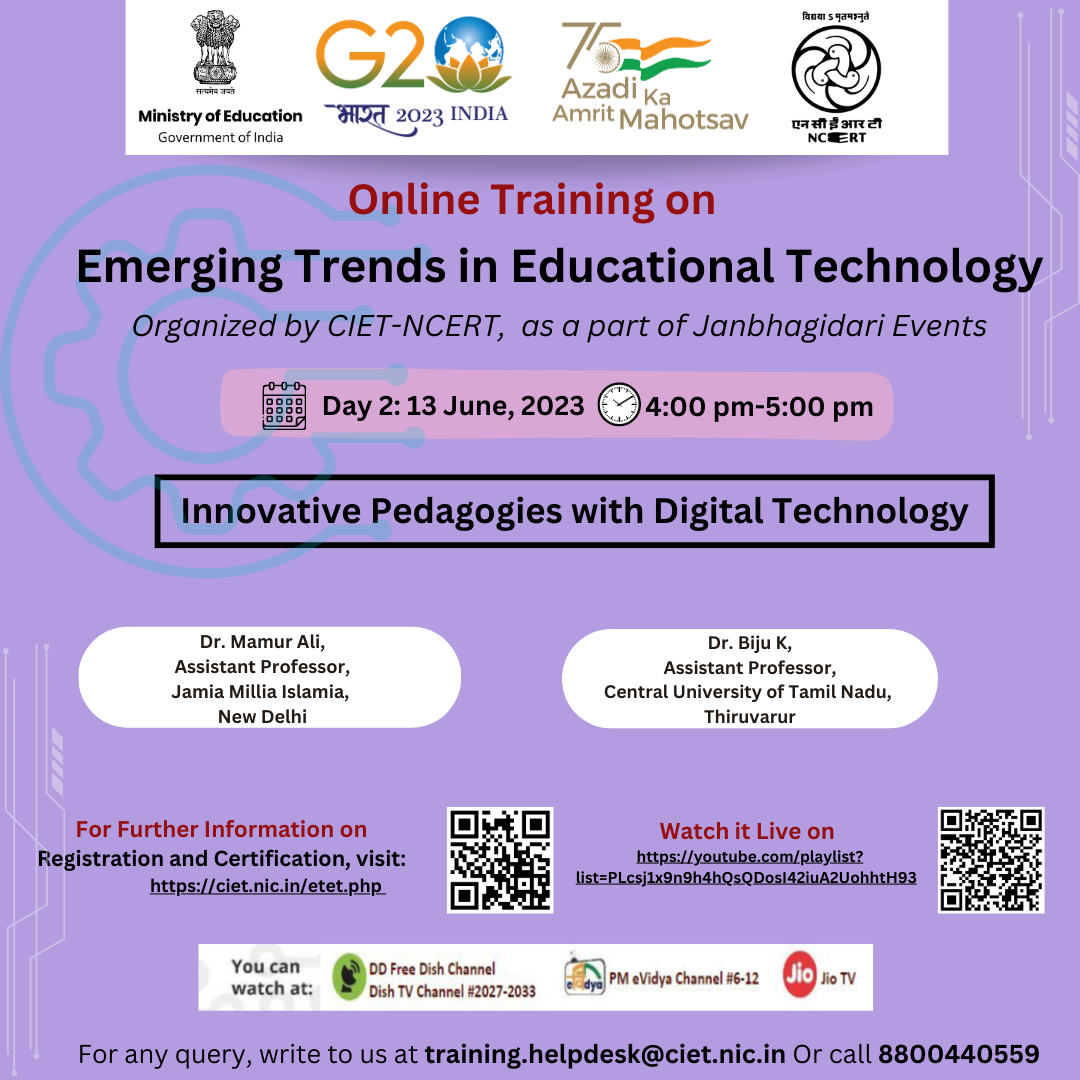 Emerging Trends in Educational Technology | Central Institute of Educational Technology | A ...